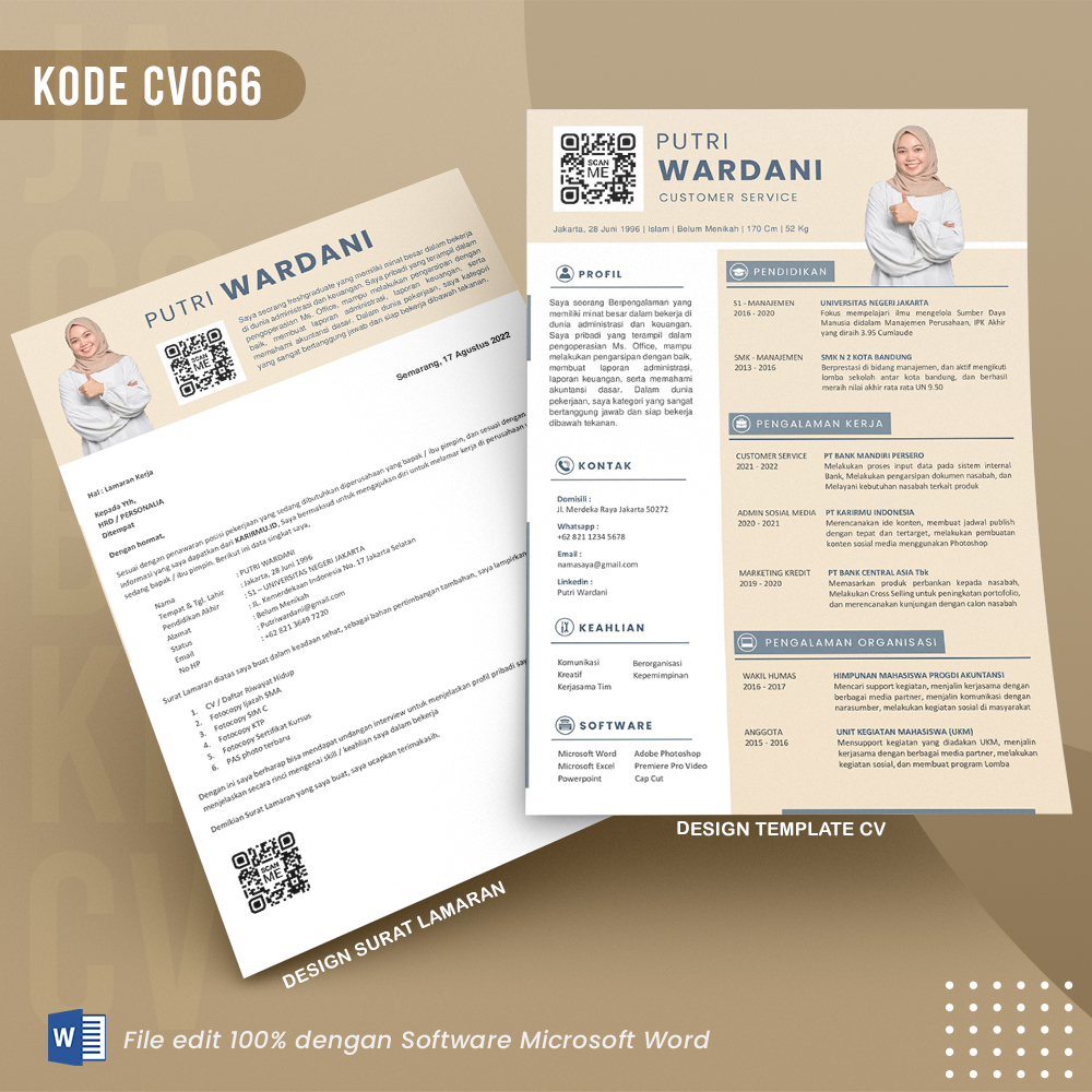 Template CV dan Surat Lamaran Kode 066