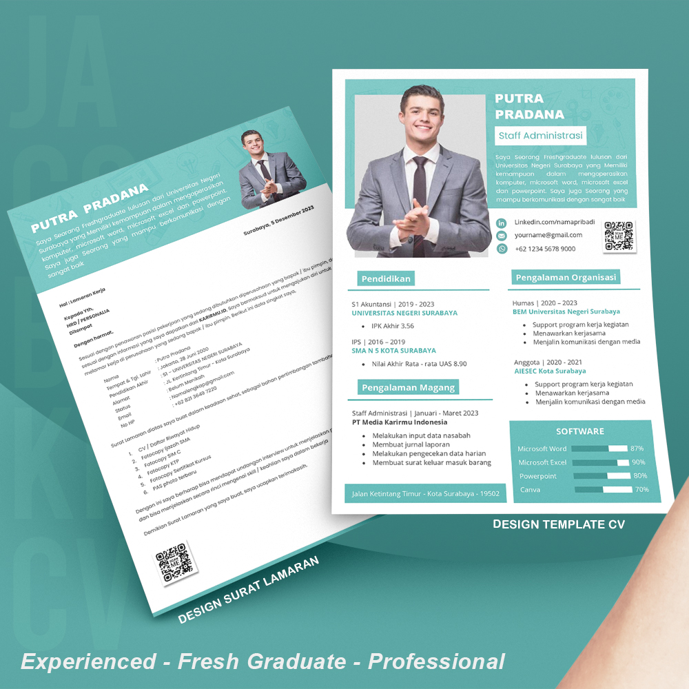 Template CV dan Surat Lamaran Kode 070