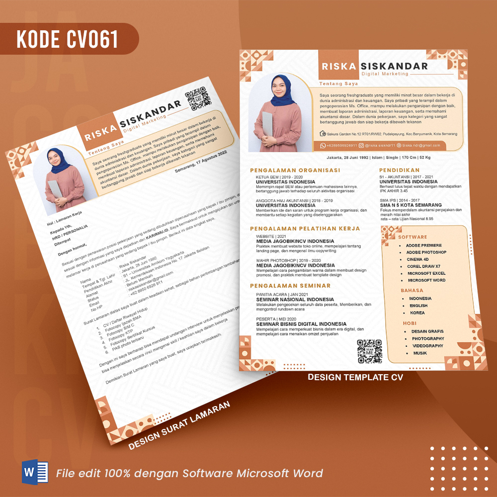 Template CV dan Surat Lamaran Kode 061